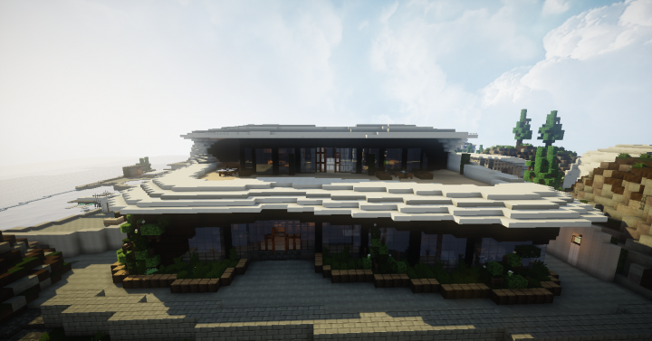 White Shell (Full Interior + Download) Minecraft Map