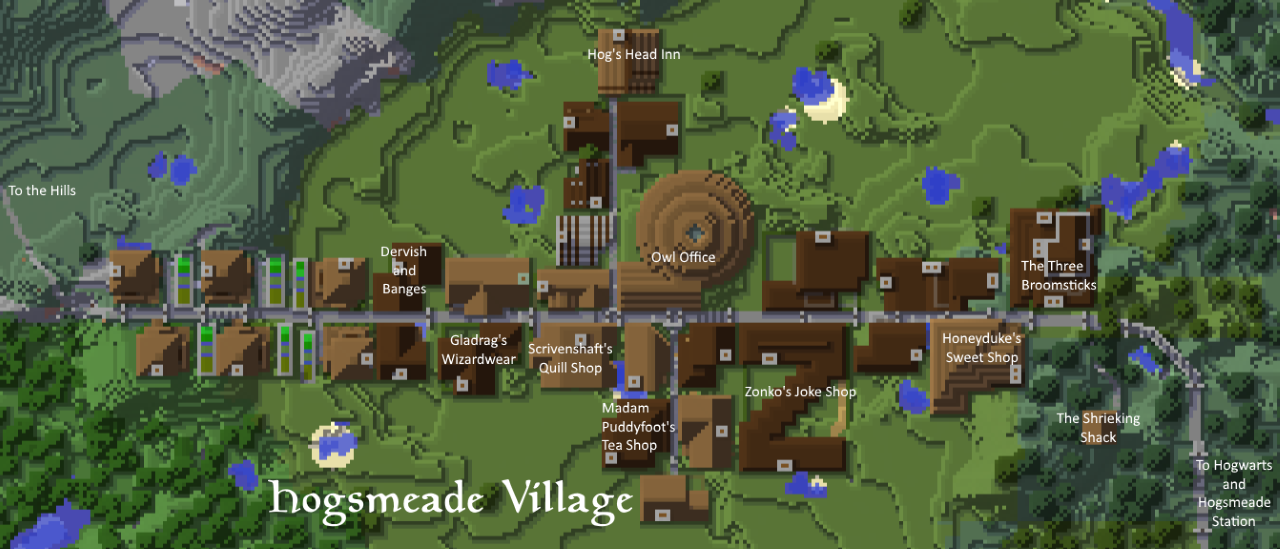 Building JKR's Wizarding World in Minecraft Minecraft Map