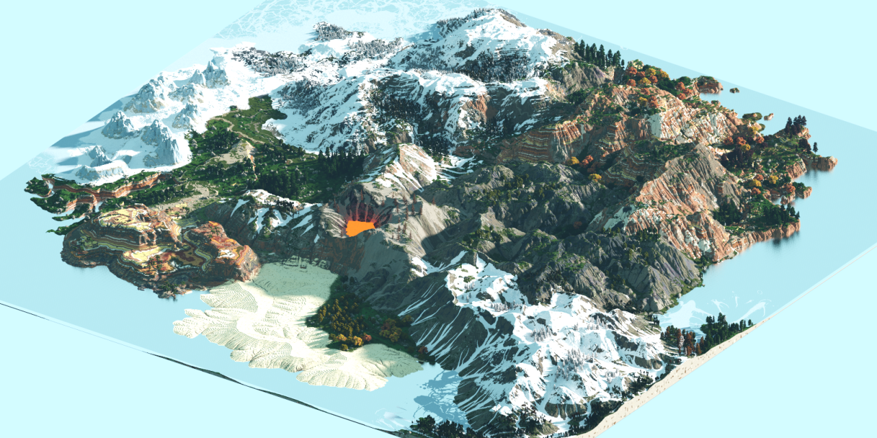 3,500x3,500 Multi biome map :O Minecraft Map