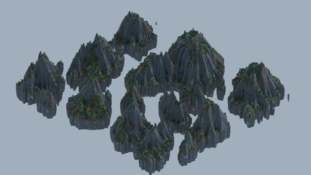 16x Floating island combination Minecraft Map