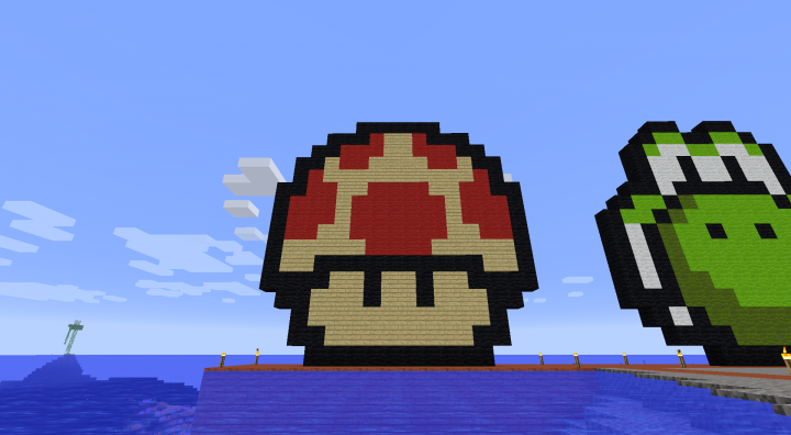 Toad Pixel Art Minecraft Map