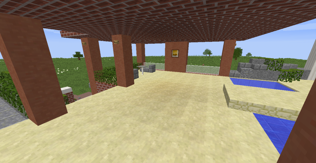 Mansion with Pool Minecraft Map