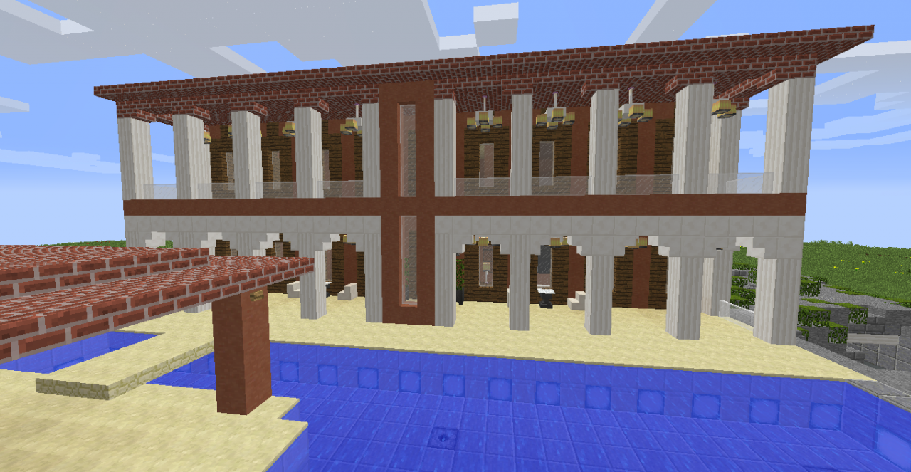 Mansion with Pool Minecraft Map