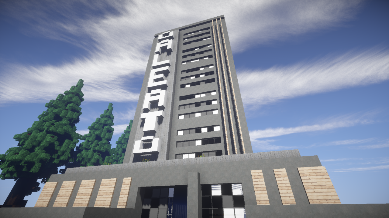 Aleat Apartment Building - Larkitekt Minecraft Map