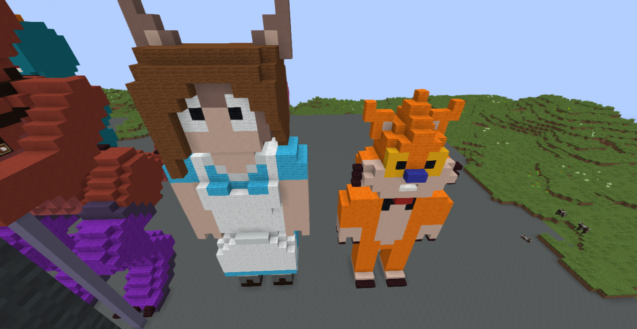 Rick and Morty sculptures Minecraft Map