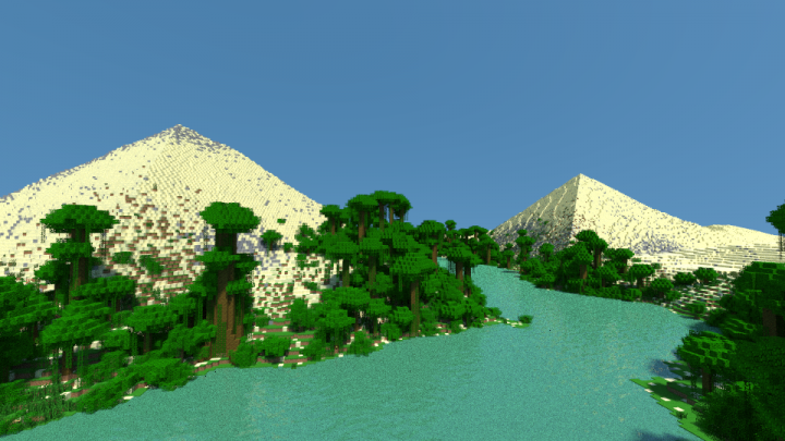 Jungle and desert with pyramids Minecraft Map