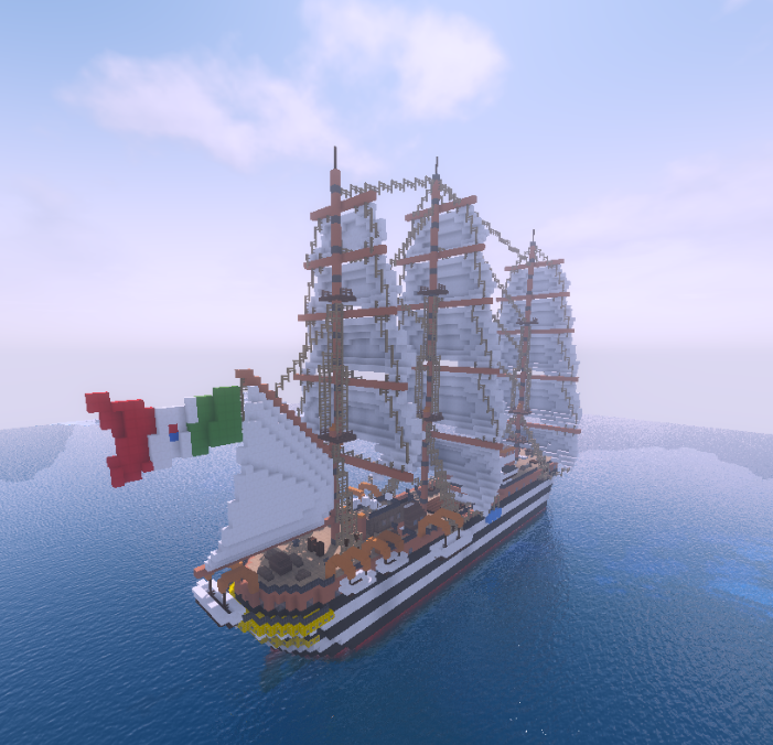 Italian Navy Tall Ship ''Amerigo Vespucci'' Minecraft Map