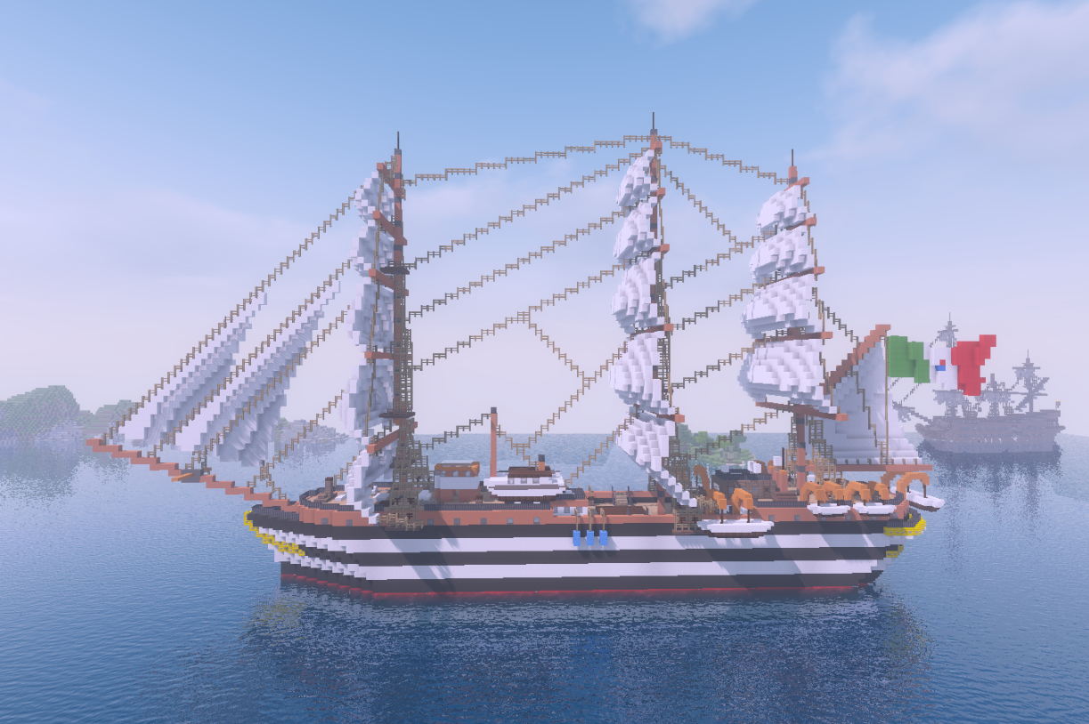 Italian Navy Tall Ship ''Amerigo Vespucci'' Minecraft Map