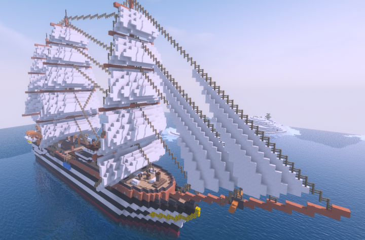 Italian Navy Tall Ship ''Amerigo Vespucci'' Minecraft Map
