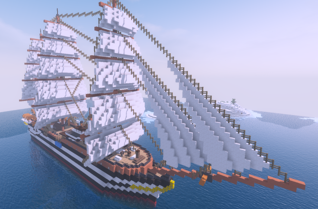 Italian Navy Tall Ship ''Amerigo Vespucci'' Minecraft Map