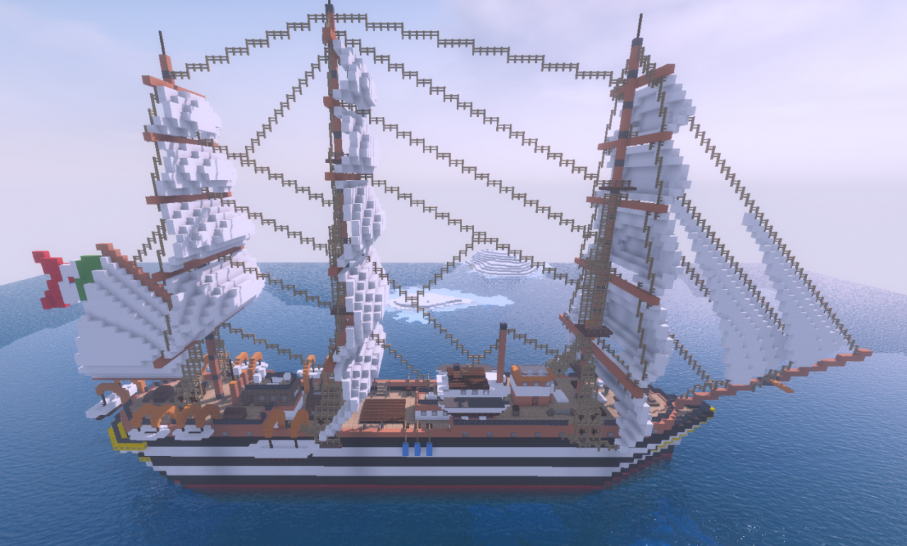 Italian Navy Tall Ship ''Amerigo Vespucci'' Minecraft Map