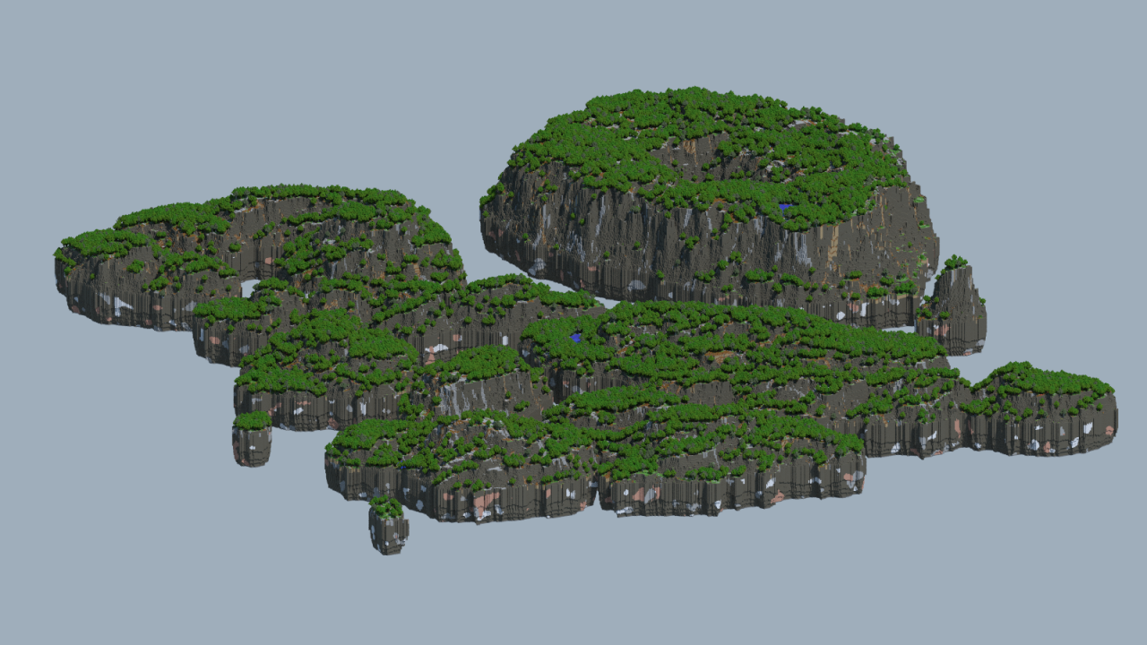 16x Floating island combination Minecraft Map