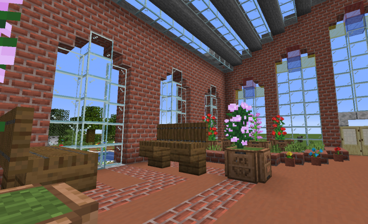 Linnean Greenhouse at the Missouri Botanical Gardens Minecraft Map