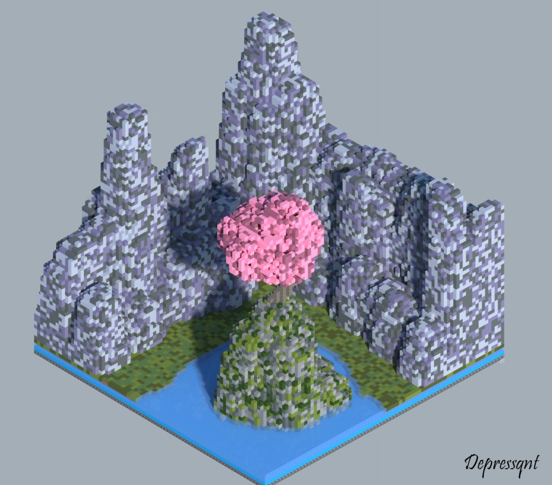 Japanese Tree Environment Minecraft Map