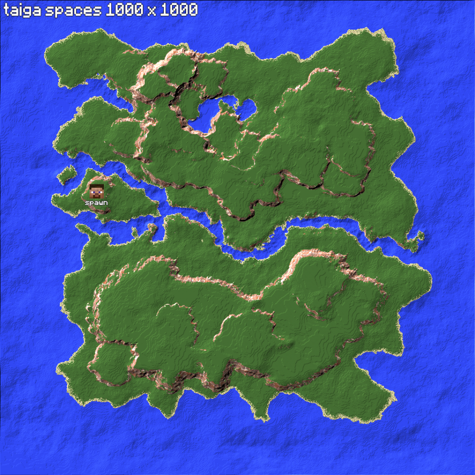 Taiga Spaces - [worldpainter] Minecraft Map
