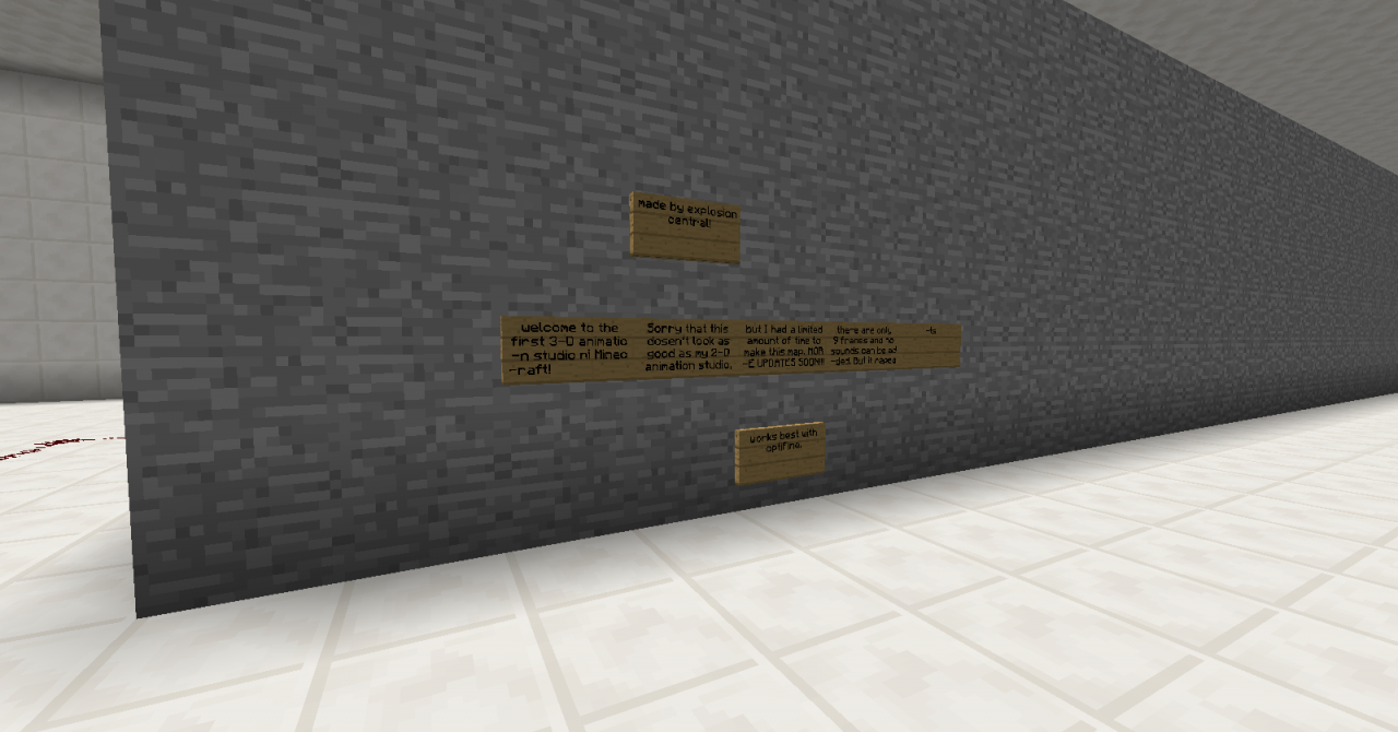 The First 3-D Animation Studio in Minecraft Minecraft Map