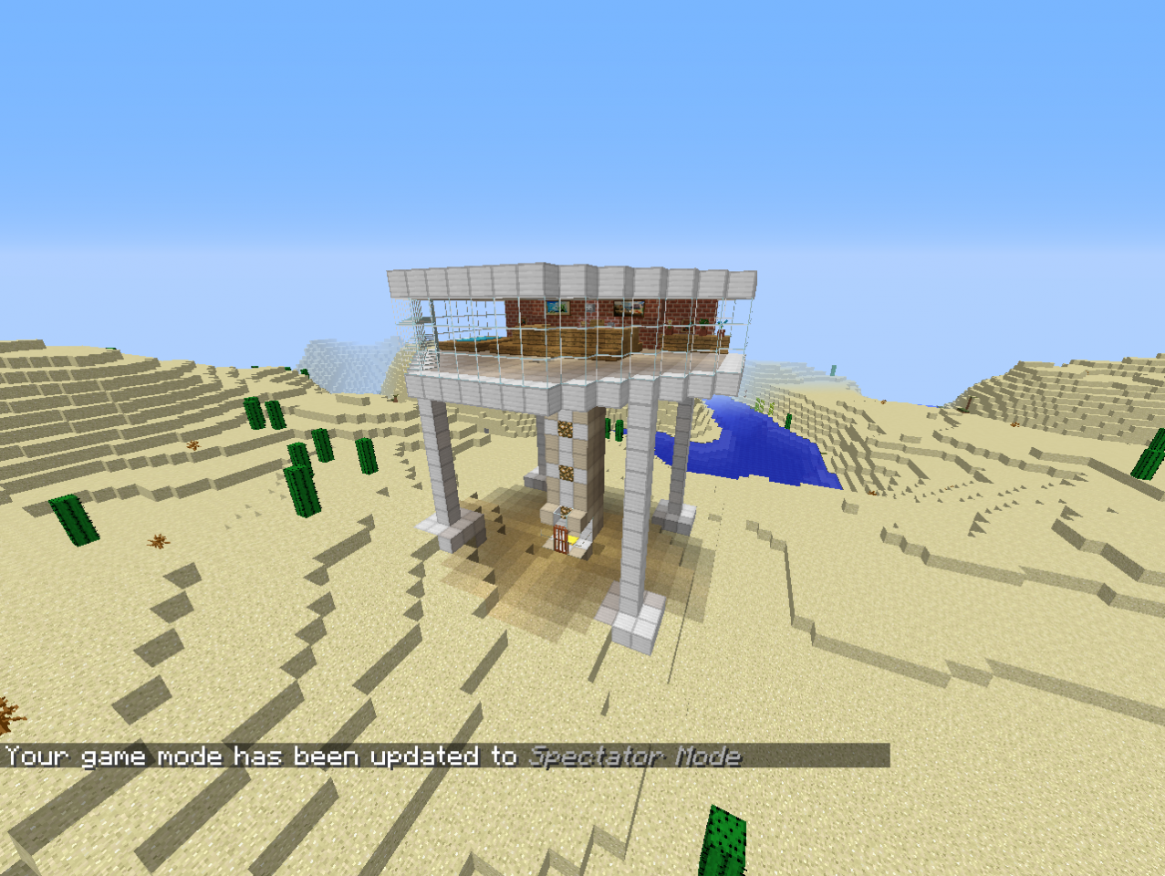 "Futuristic" base for exploring Minecraft Map