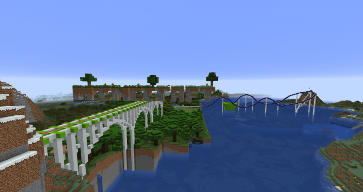 Longest Rollercoaster in minecraft Minecraft Map