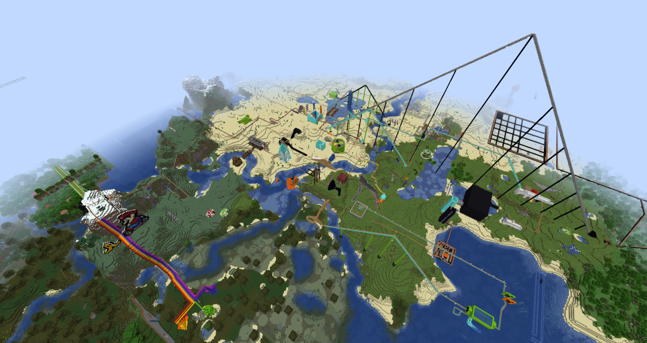 Longest Rollercoaster in minecraft Minecraft Map