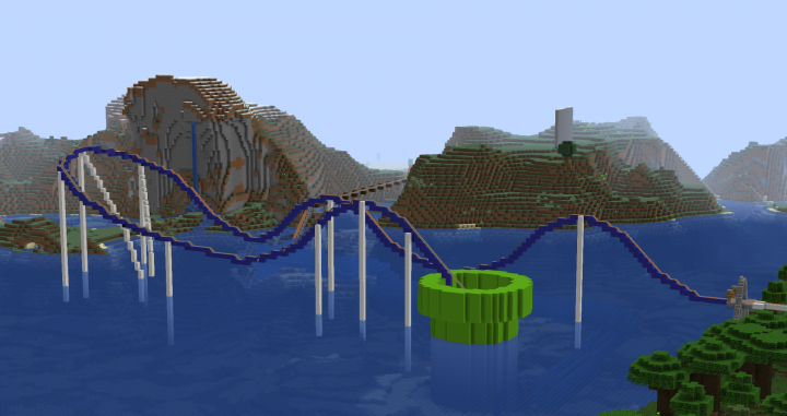 Longest Rollercoaster in minecraft Minecraft Map