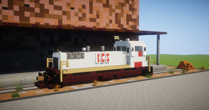 1:5:1 Kansas City Southern SW1500 White Scheme Minecraft Map