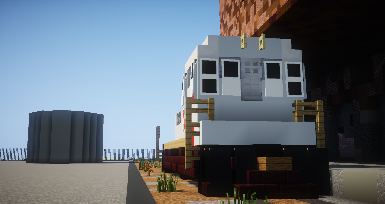 1:5:1 Kansas City Southern SW1500 White Scheme Minecraft Map