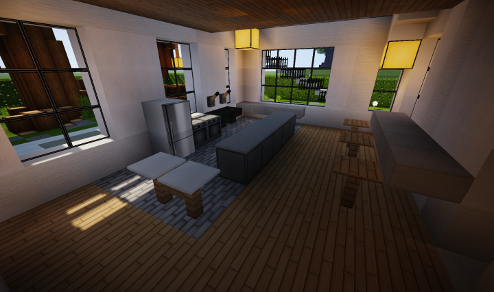 V BALCONY GABLE HOME +Yard Minecraft Map