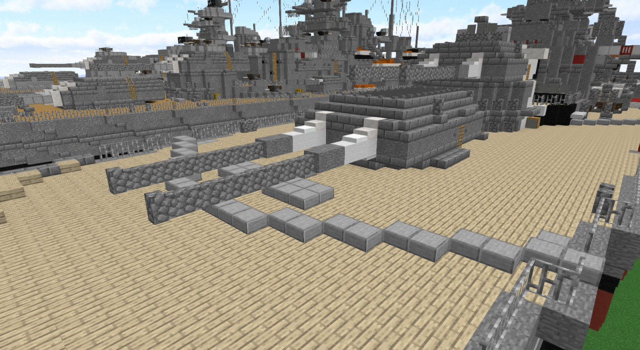 Battleship Bismarck | 1:1 scale German warship Minecraft Map