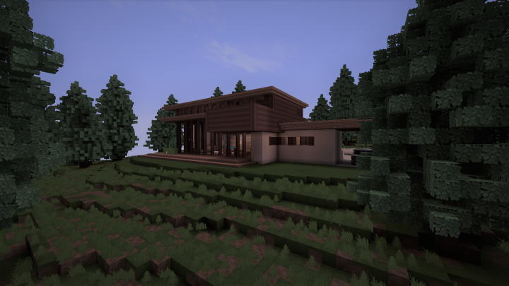Frank Lloyd Wright - Bachman-Wilson House Recreation Minecraft Map