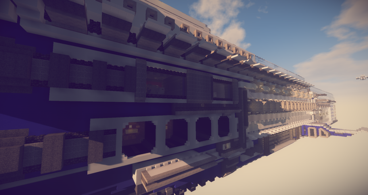 Spaceship Blu 01 (full inside + download) Minecraft Map