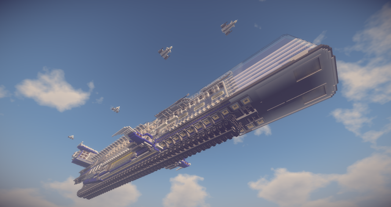 Spaceship Blu 01 (full inside + download) Minecraft Map