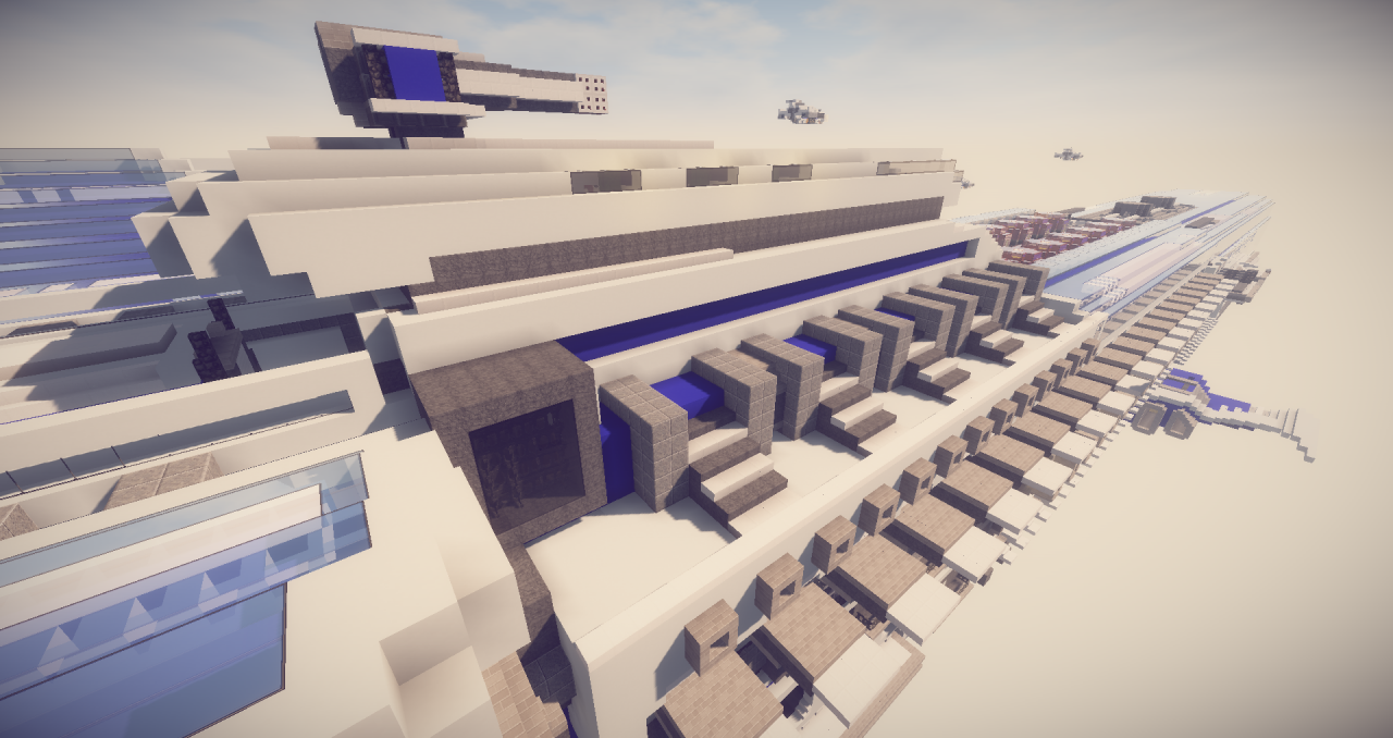 Spaceship Blu 01 (full inside + download) Minecraft Map