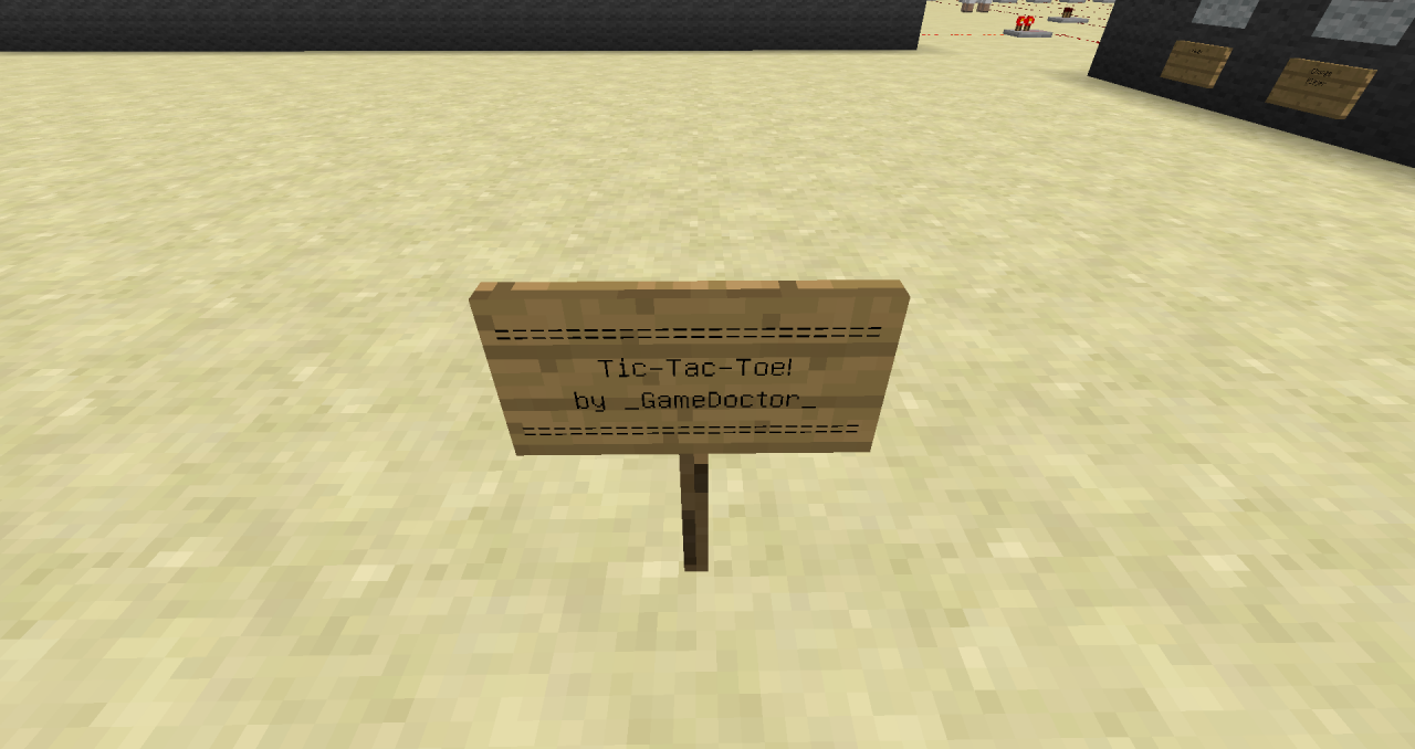 Redstone Tic Tac Toe Minecraft Map