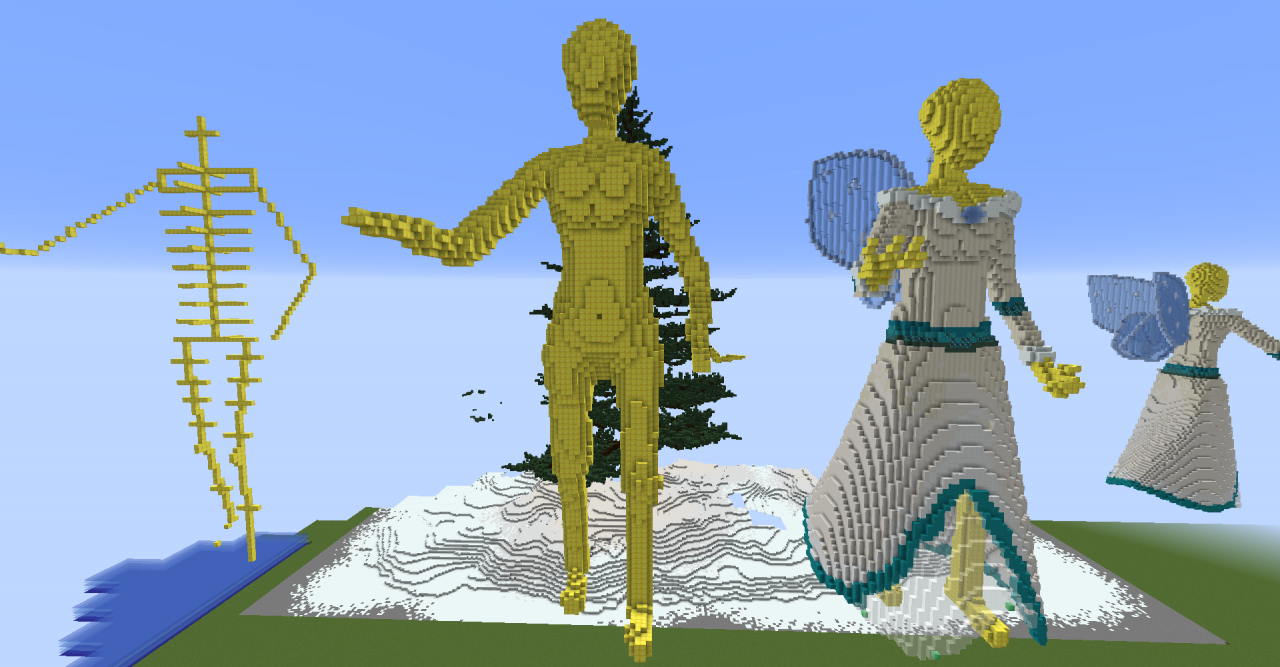 Winter fairy and Wolf Organic Minecraft Map