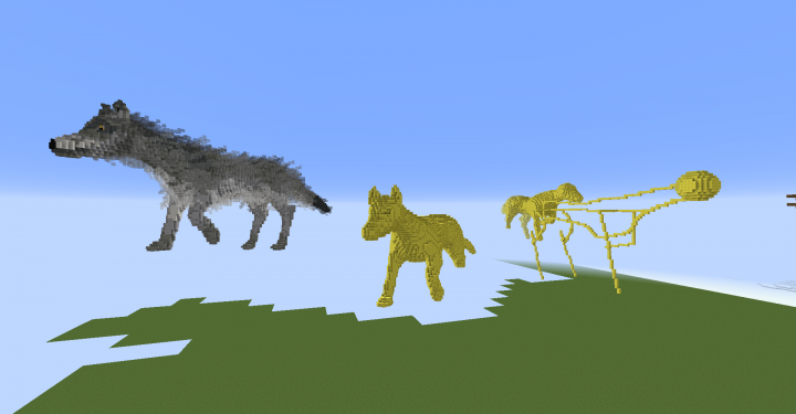 Winter fairy and Wolf Organic Minecraft Map