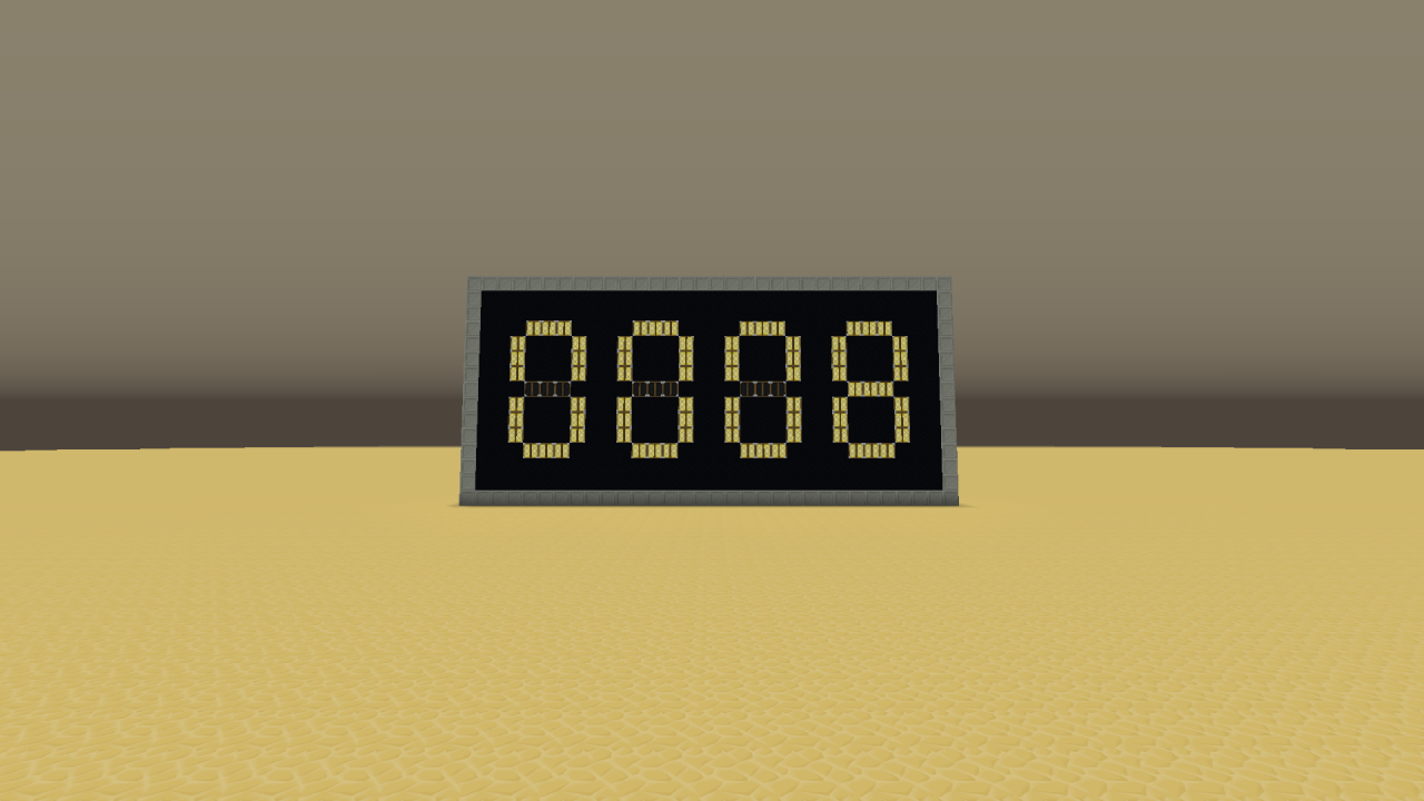 Minecraft 4 Segment Display Minecraft Map