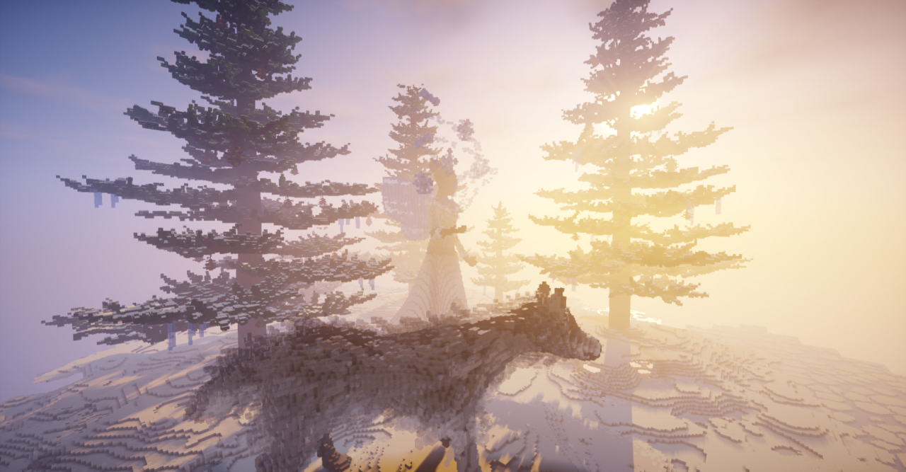 Winter fairy and Wolf Organic Minecraft Map