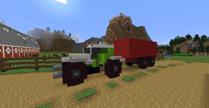 Tractor with trailer Minecraft Map