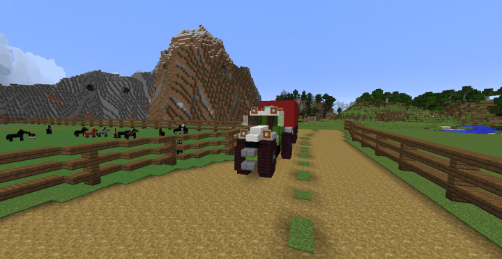 Tractor with trailer Minecraft Map