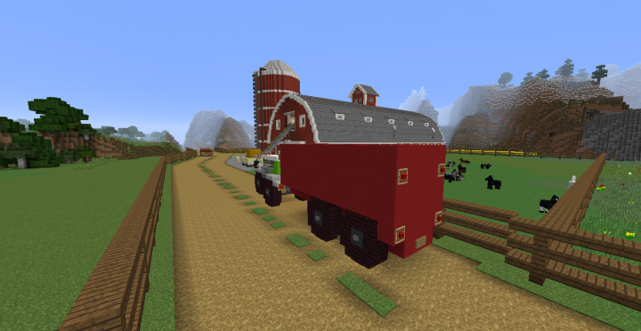 Tractor with trailer Minecraft Map