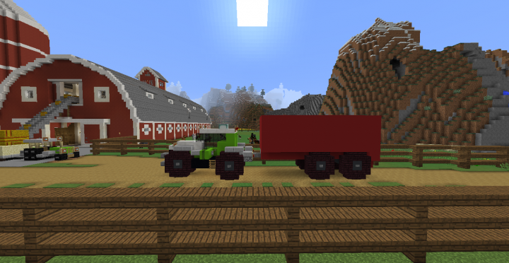 Tractor with trailer Minecraft Map