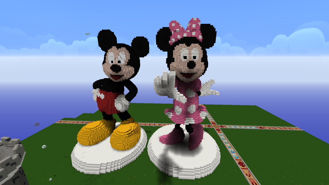 Mickey and Minnie Mouse Minecraft Project