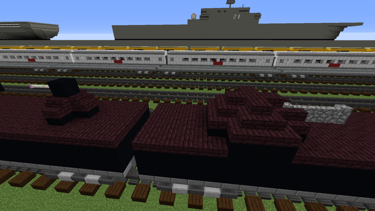 Armoured Train using R 711(seam engine) Minecraft Map