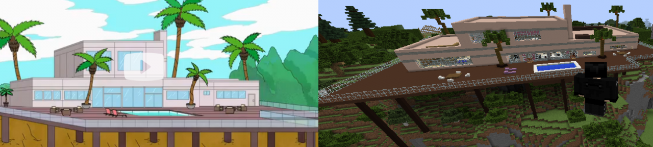 Horseman Estate (Bojack Horseman House Recreation) Minecraft Map