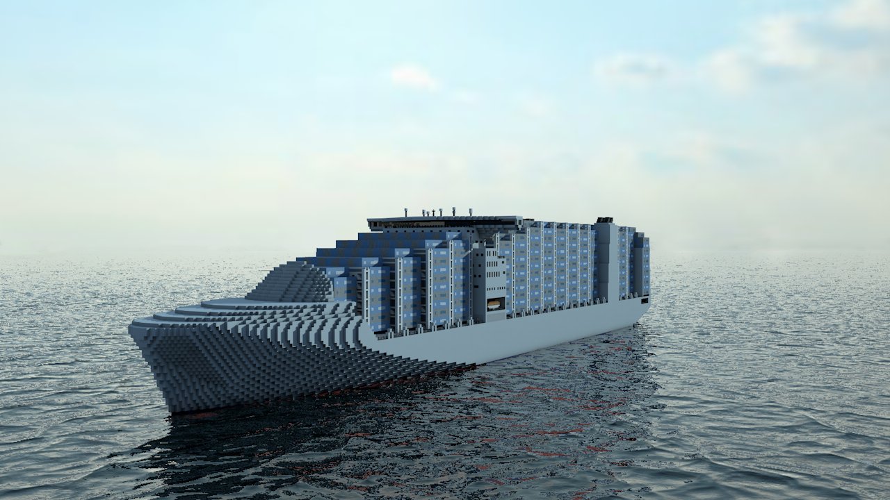 An amazing fictional Cargo Ship Minecraft Map