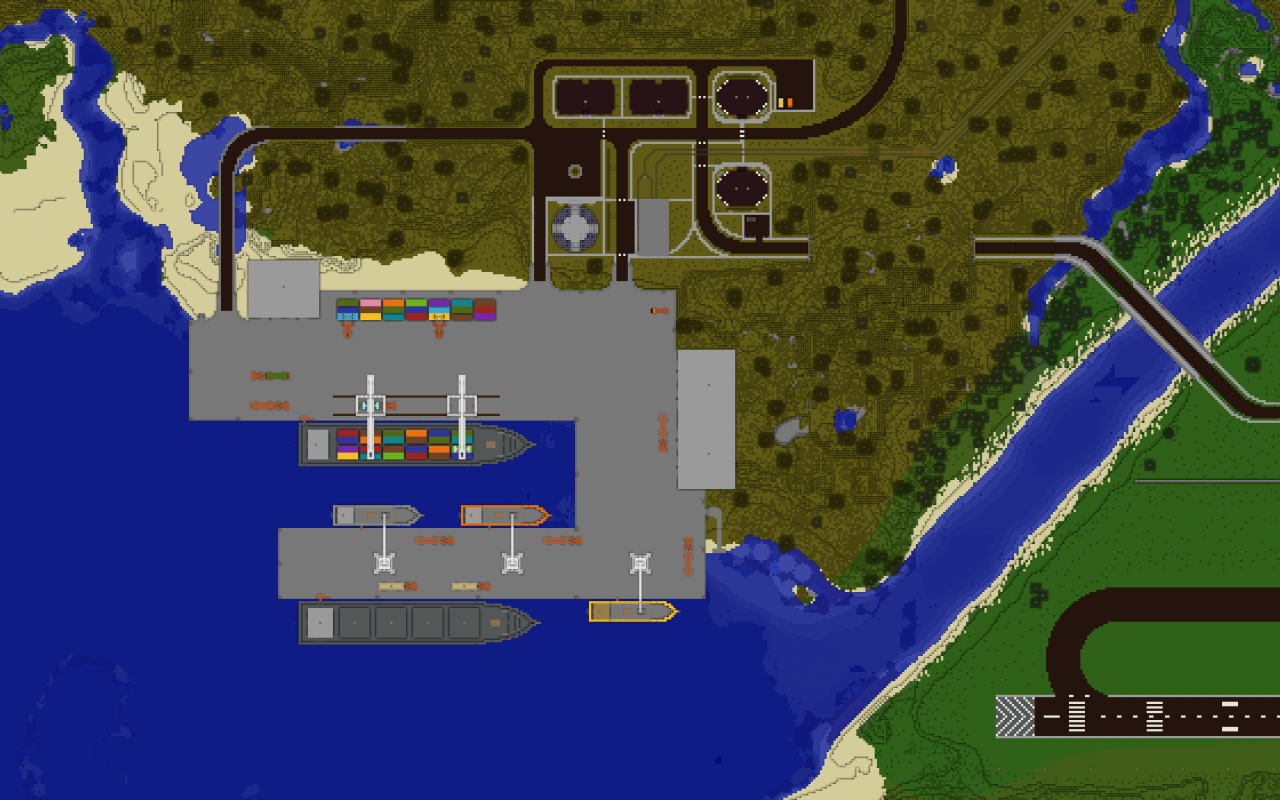 Seaport and Airport Minecraft Map