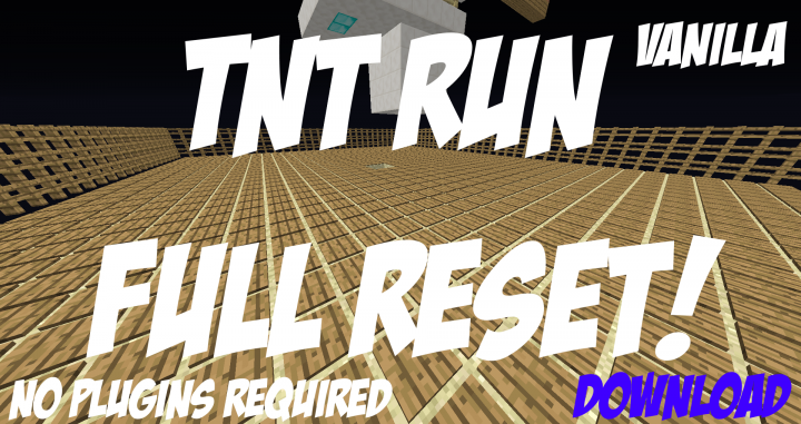 (VANILLA) TNT Run Map With Reset! NO PLUGINS REQUIRED Minecraft Map
