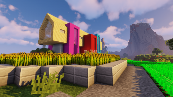 colored Modern House Minecraft Map