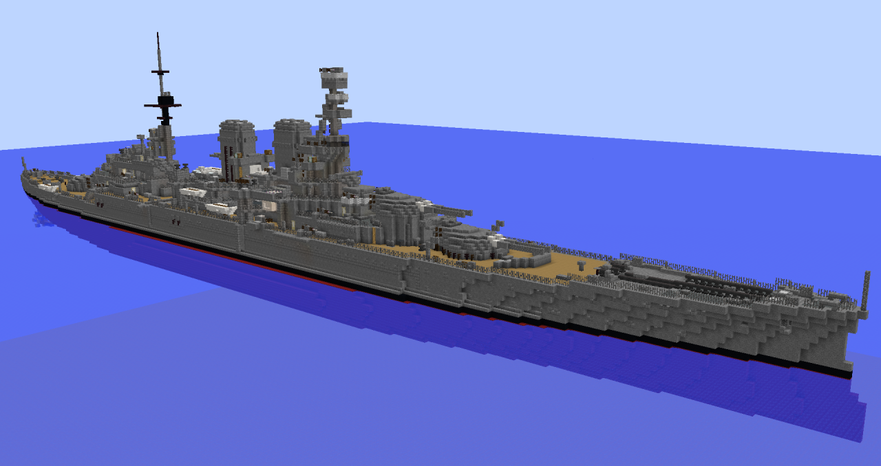 HMS Repulse 1:1 Scale Minecraft Map