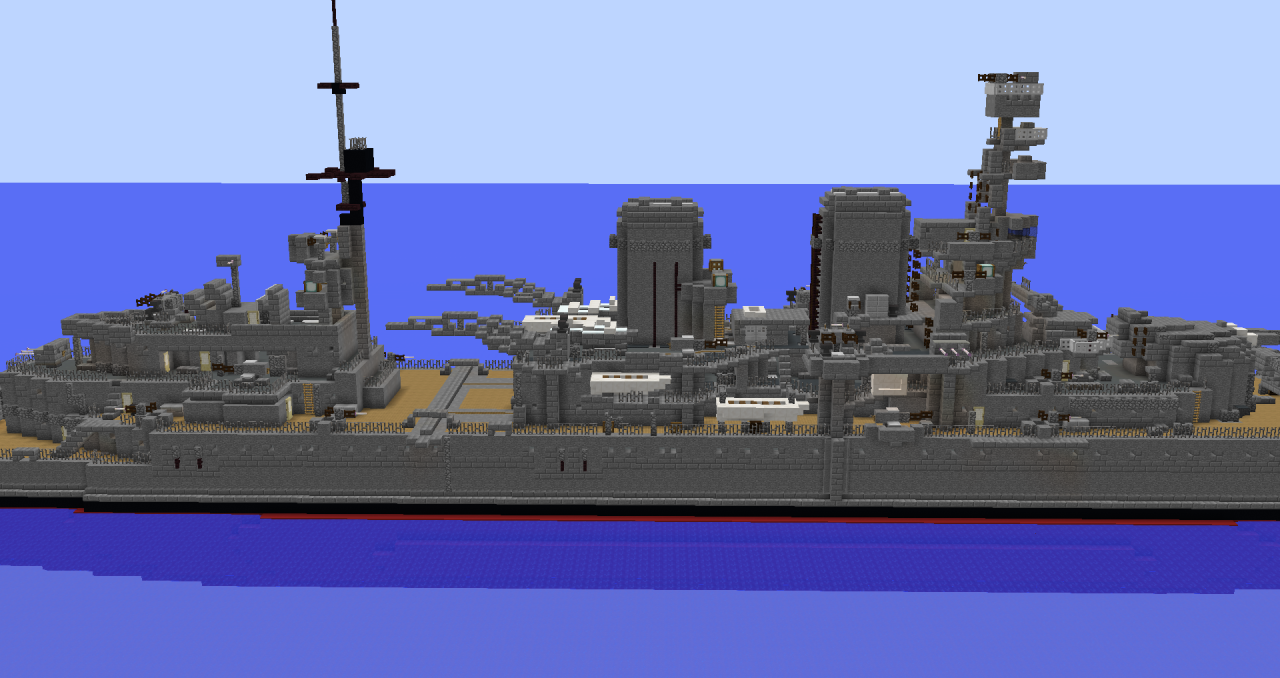 HMS Repulse 1:1 Scale Minecraft Map